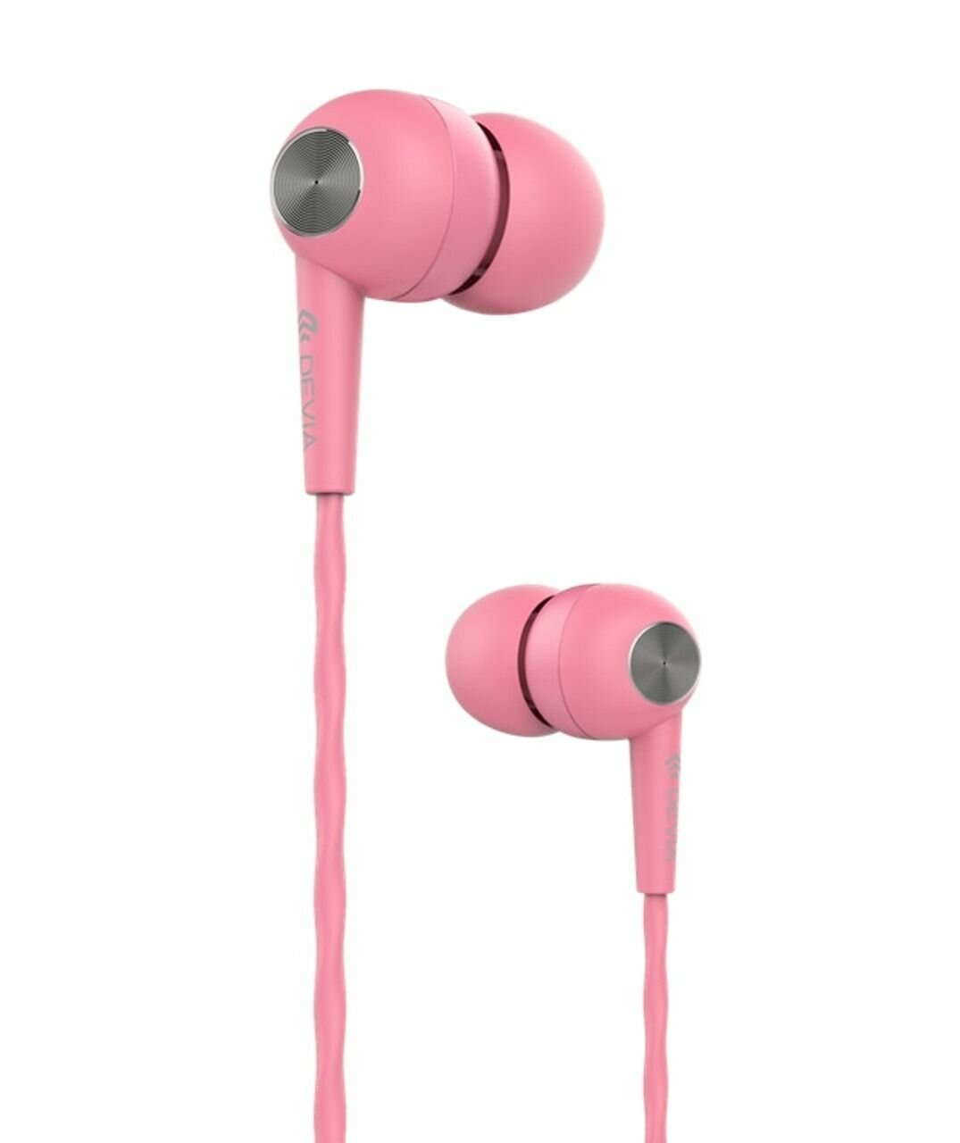 Наушники Devia Kintone In-Ear Wired Earphone Whit Remote And Mic, Pink