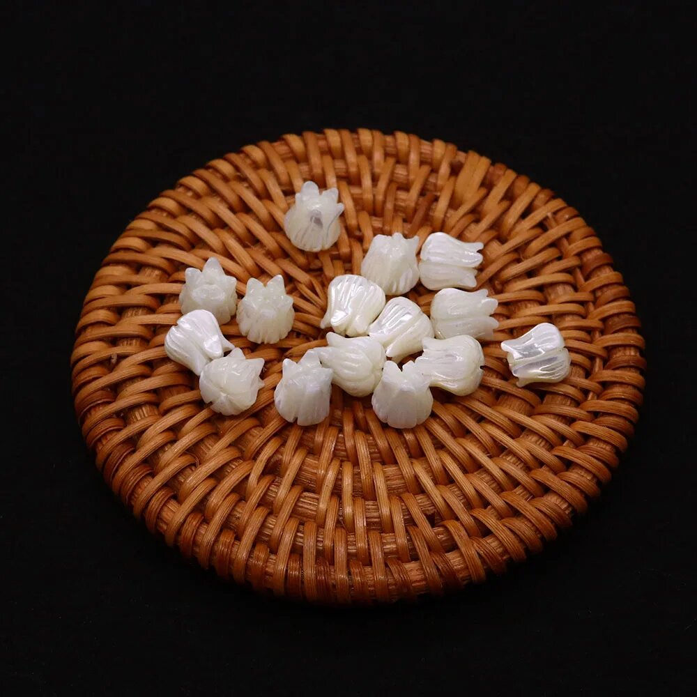 Натуральные белые бусины из ракушек для ювелирных изделий A-8x8mm