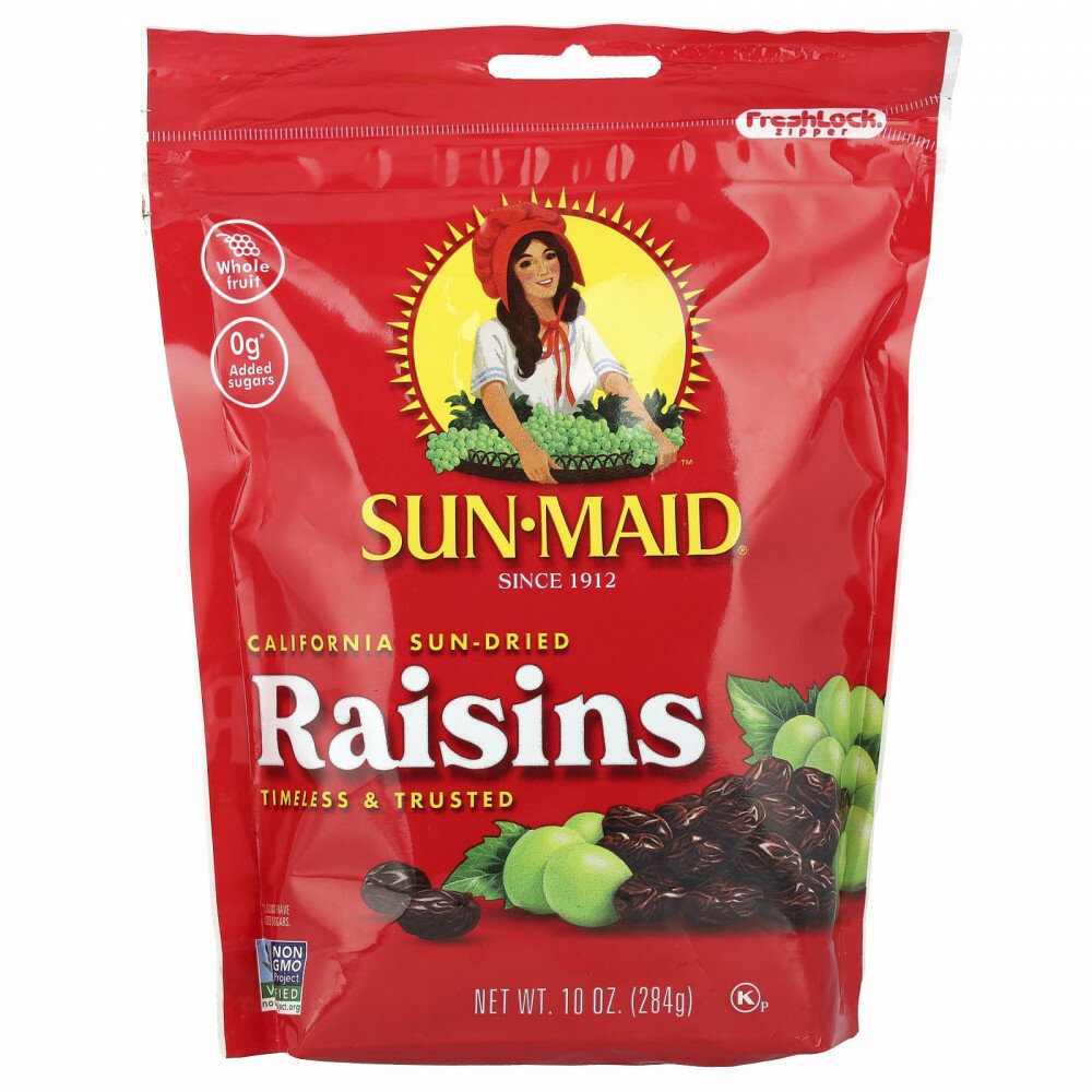 Sun-Maid, калифорнийский изюм, сушеный на солнце, 284 г (10 унций)