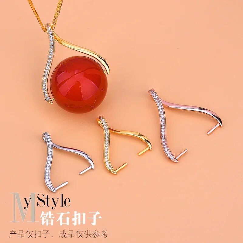 Нефритовая подвеска Rose gold 925