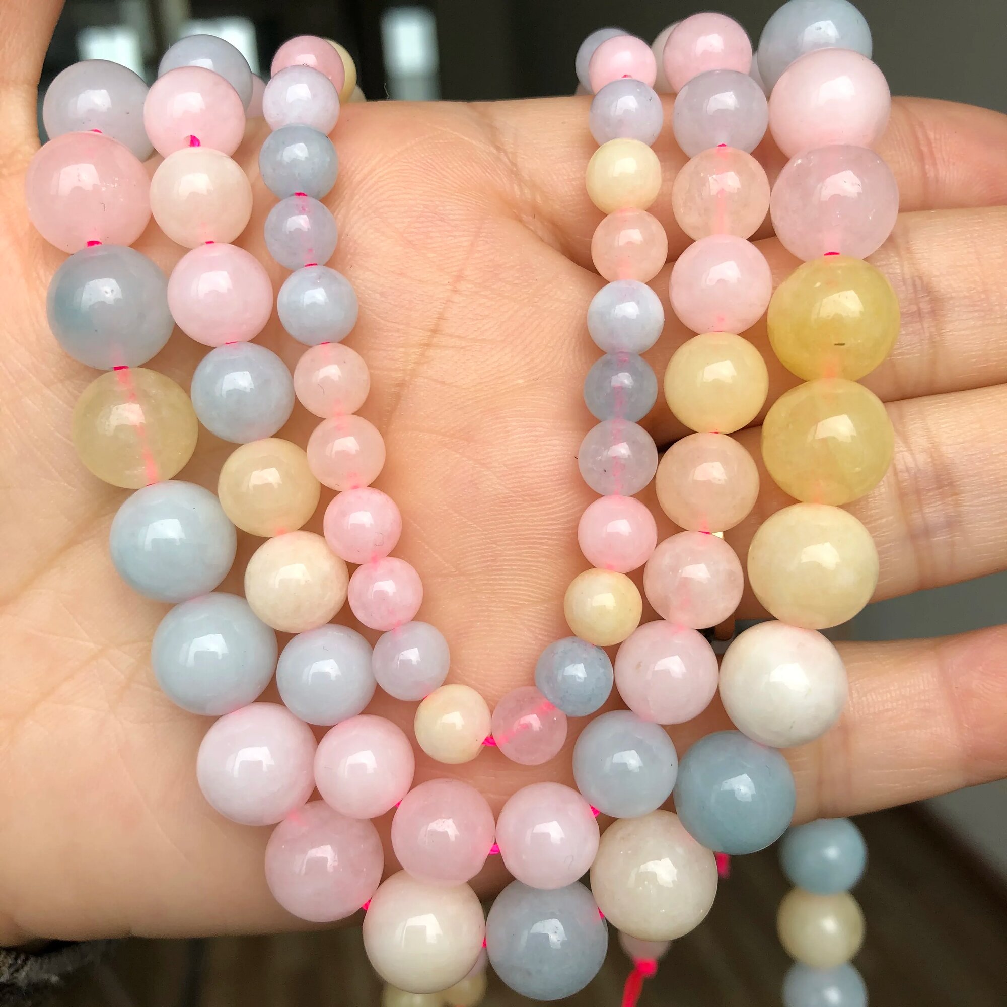 Бусины морганита Куoyu 6/8/10 мм 6mm 61pcs beads