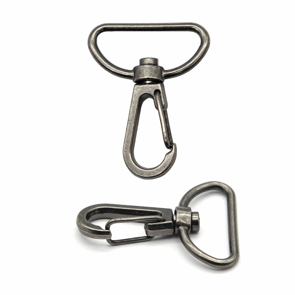 Карабин поворотный с полукольцом 25мм (30*40мм) металл (черный никель)