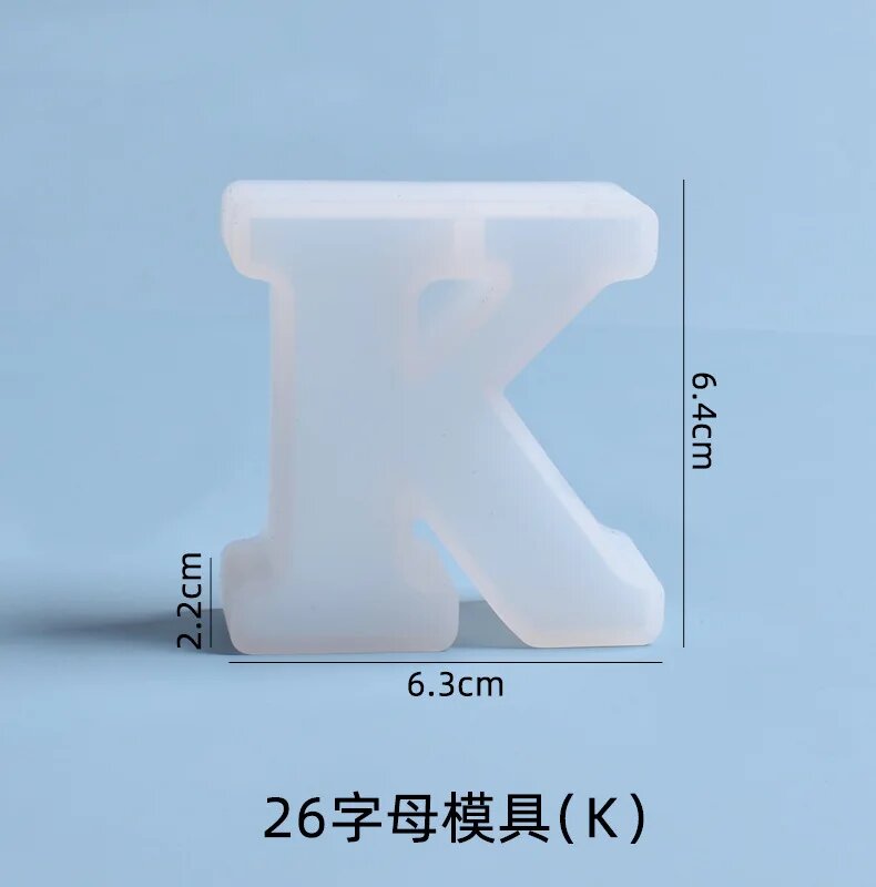 Силиконовые формы для эпоксидной смолы буквы А-Я yzyart Голубой, K