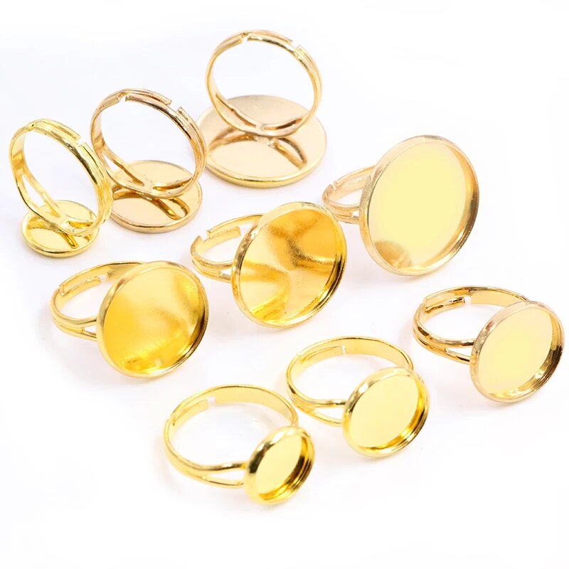Кольца-основы Cabochon 20 мм, Gold