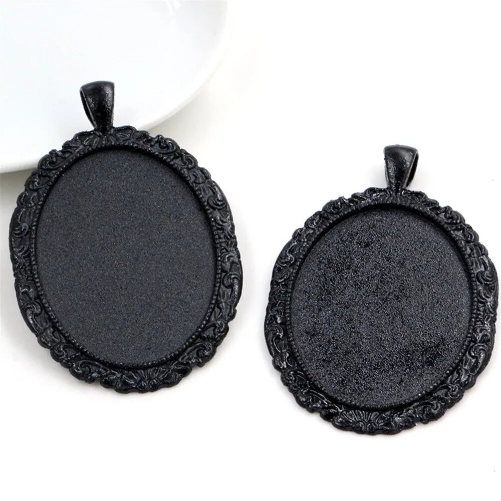 Кабошон базы для подвесок Wadsfred 5 шт Черный, B4-12