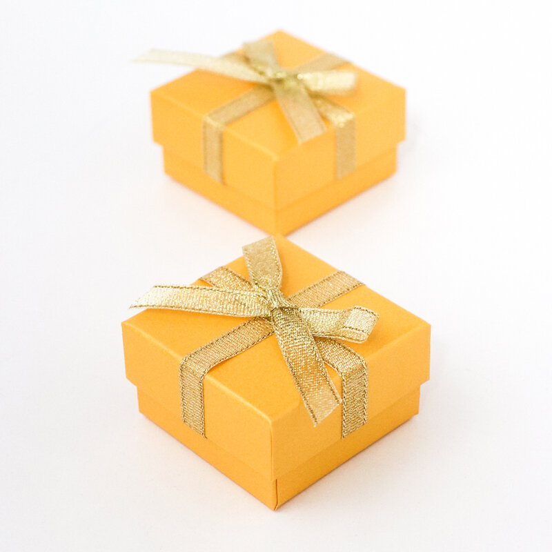 Футляр с бантиком для украшений, картонный, под кольцо, серьги, подвеску, гарнитур