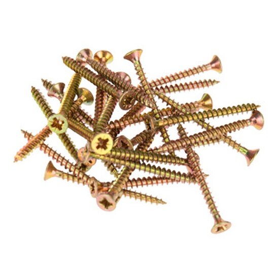 Саморез универсальный Kranz 3.5х40, желтый цинк, 200 шт.