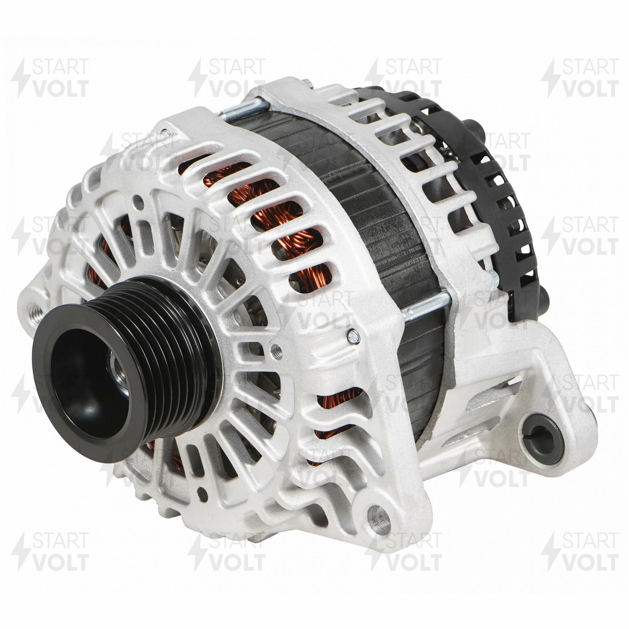 Генератор StartVolt LG0303, для ГАЗ Соболь, Газель, передний, серый