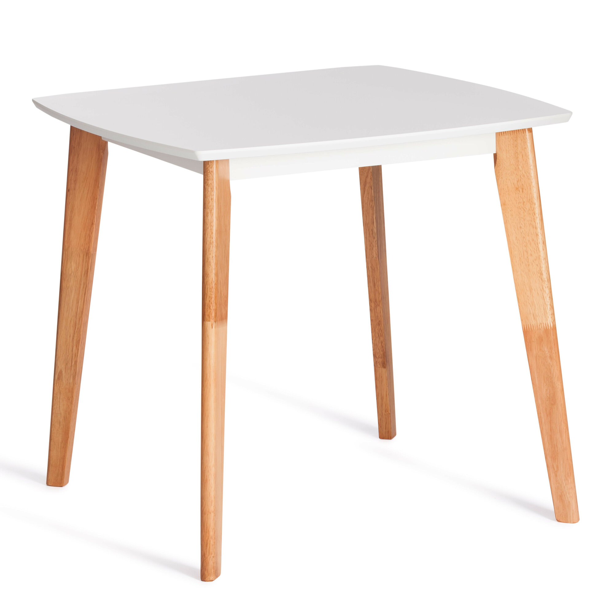 Стол обеденный квадратный TetChair, белый/натуральный