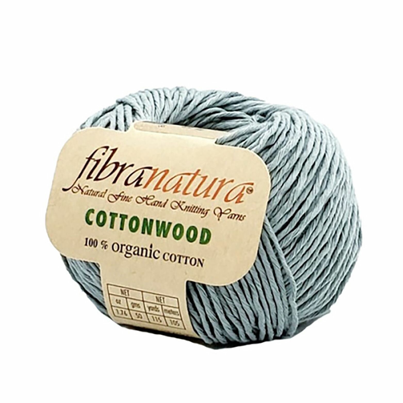 5 Мотков, Fibra Natura COTTONWOOD, 100% Хлопок / 50 гр. - 105 м, Цвет-41146