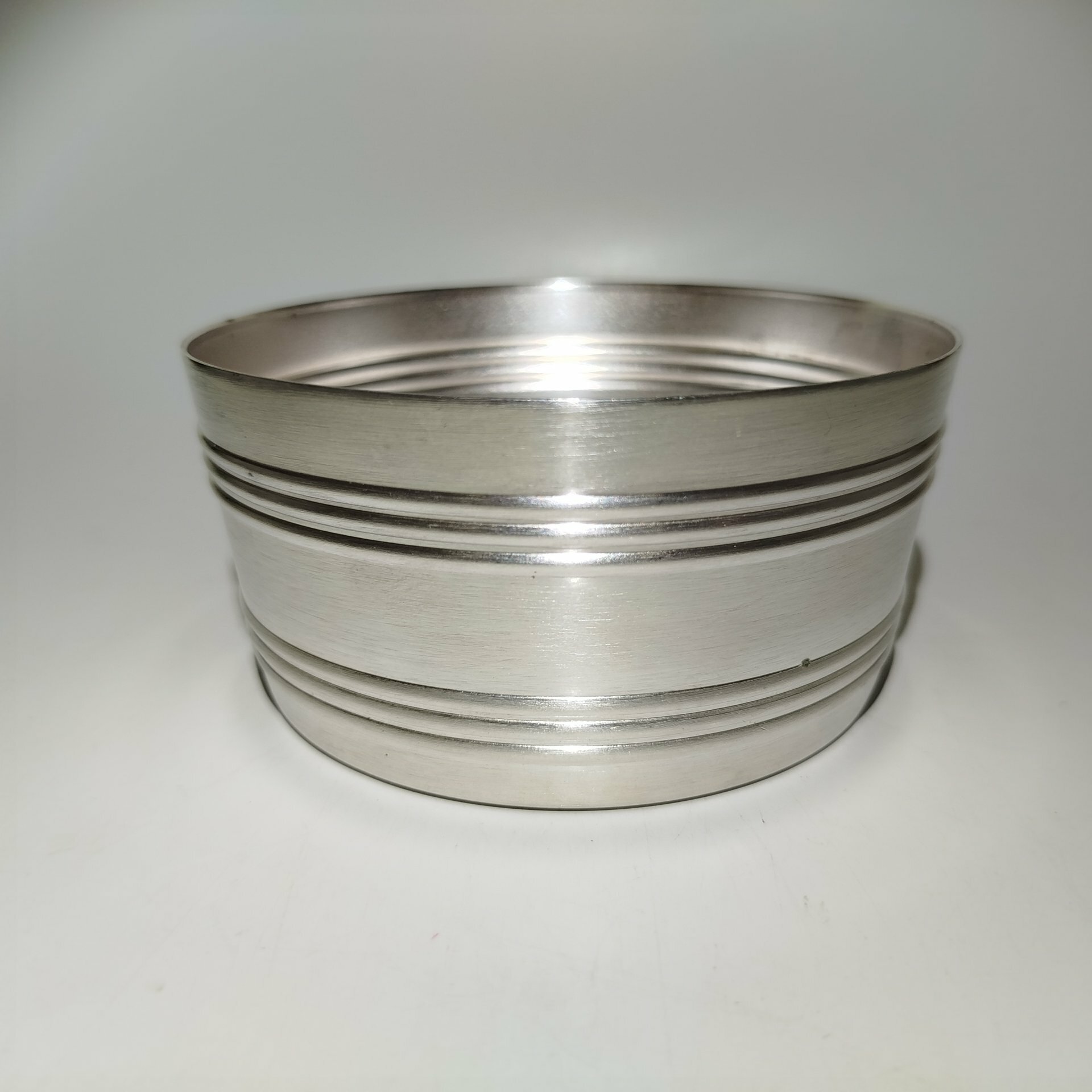 Сахарница (конфетница) со строгим геометрическим узором, мельхиор (медь-никель)