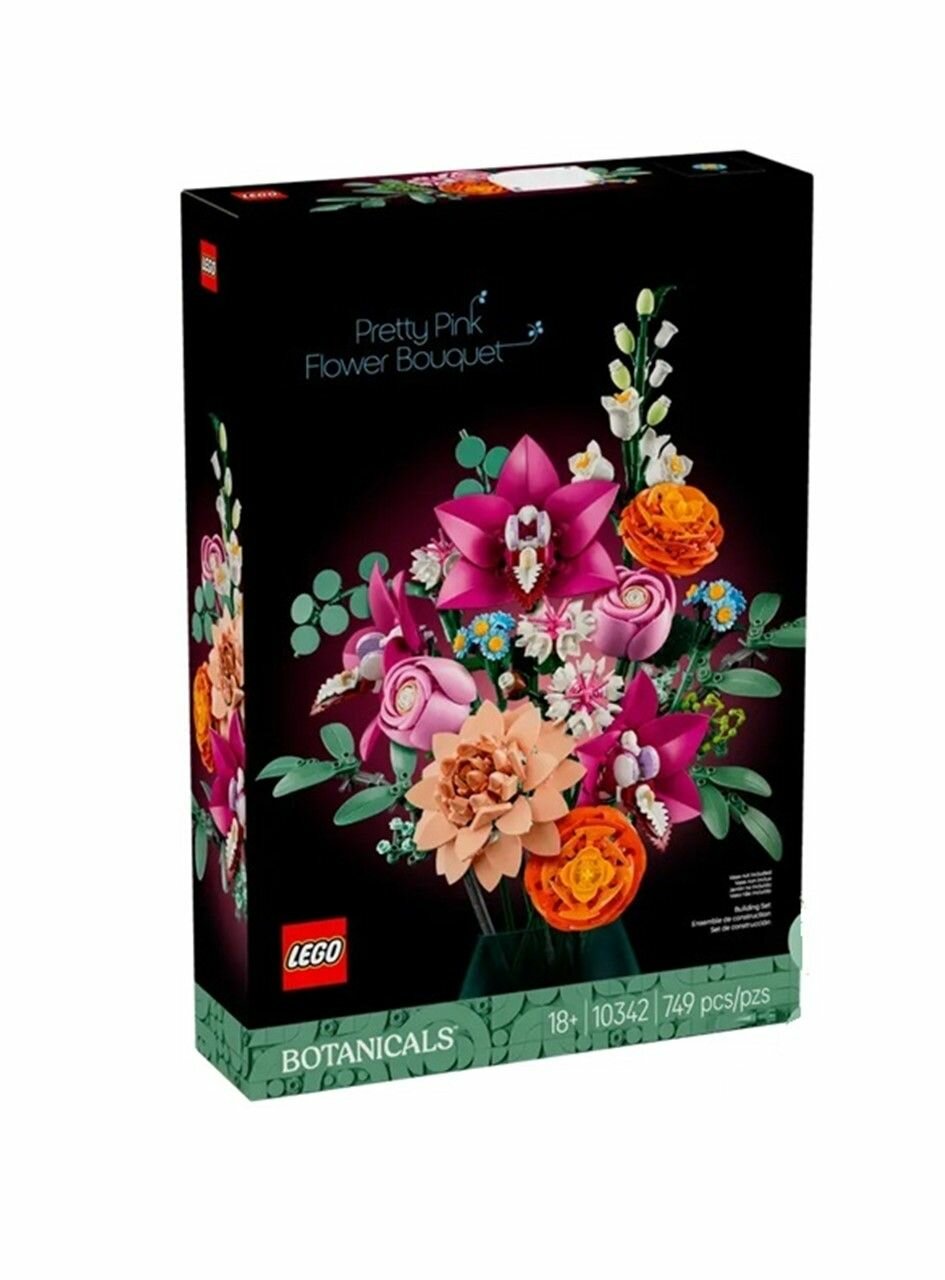 Конструктор LEGO 10342 Botanicals Pretty Pink Flower Bouquet (Красивый розовый букет цветов), 749 деталей