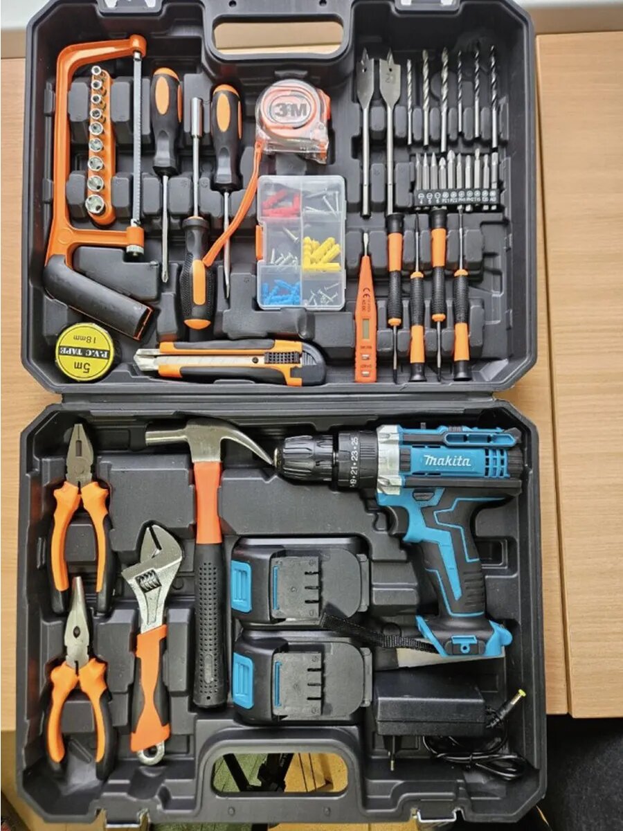 Универсальный набор инструментов, 48В, дрель-шуруповёрт, эргономичный дизайн