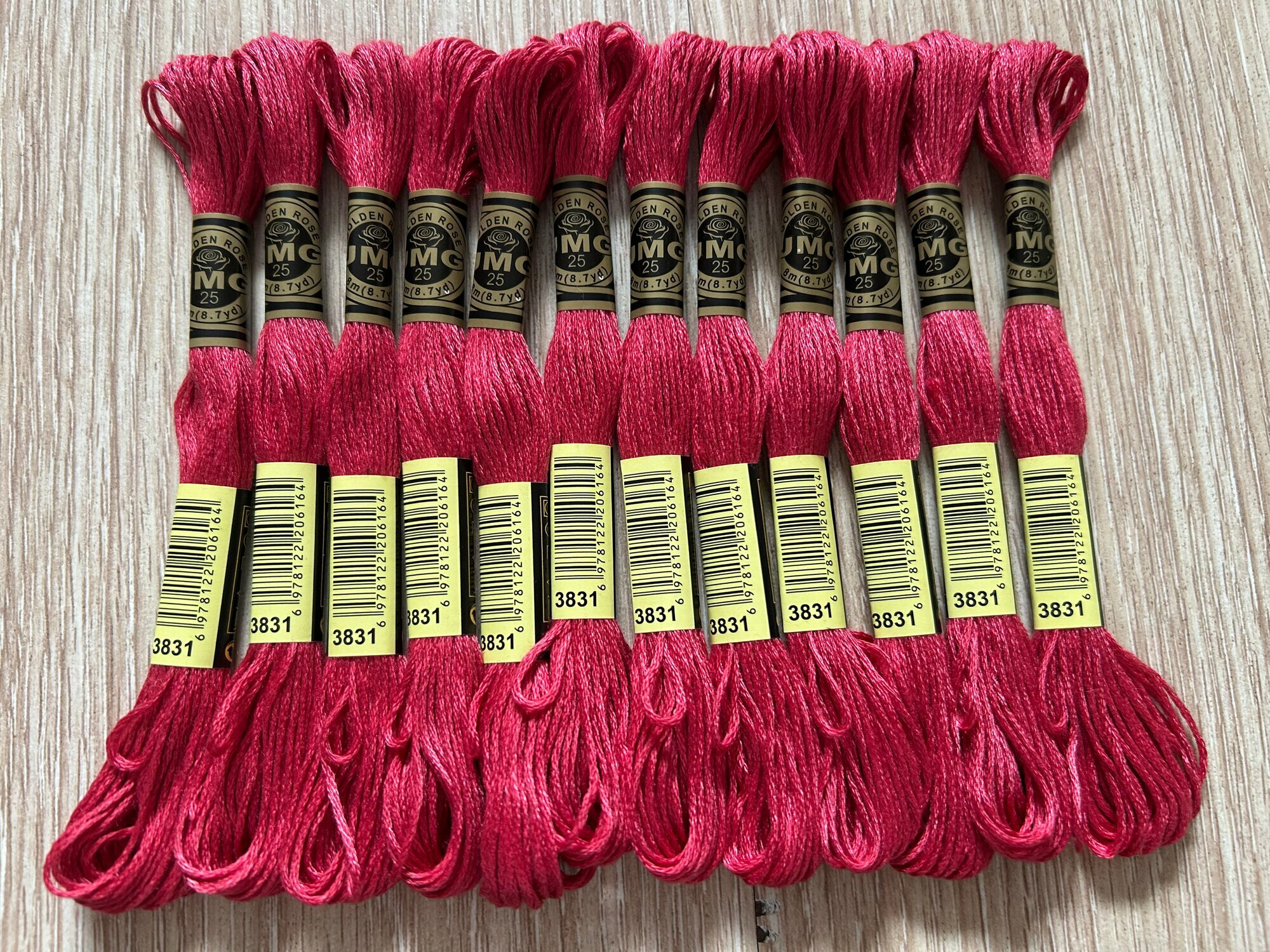 Нитки для вышивания JMC мулине (150-3866) 100% полиэфир 12 штук x 8 м