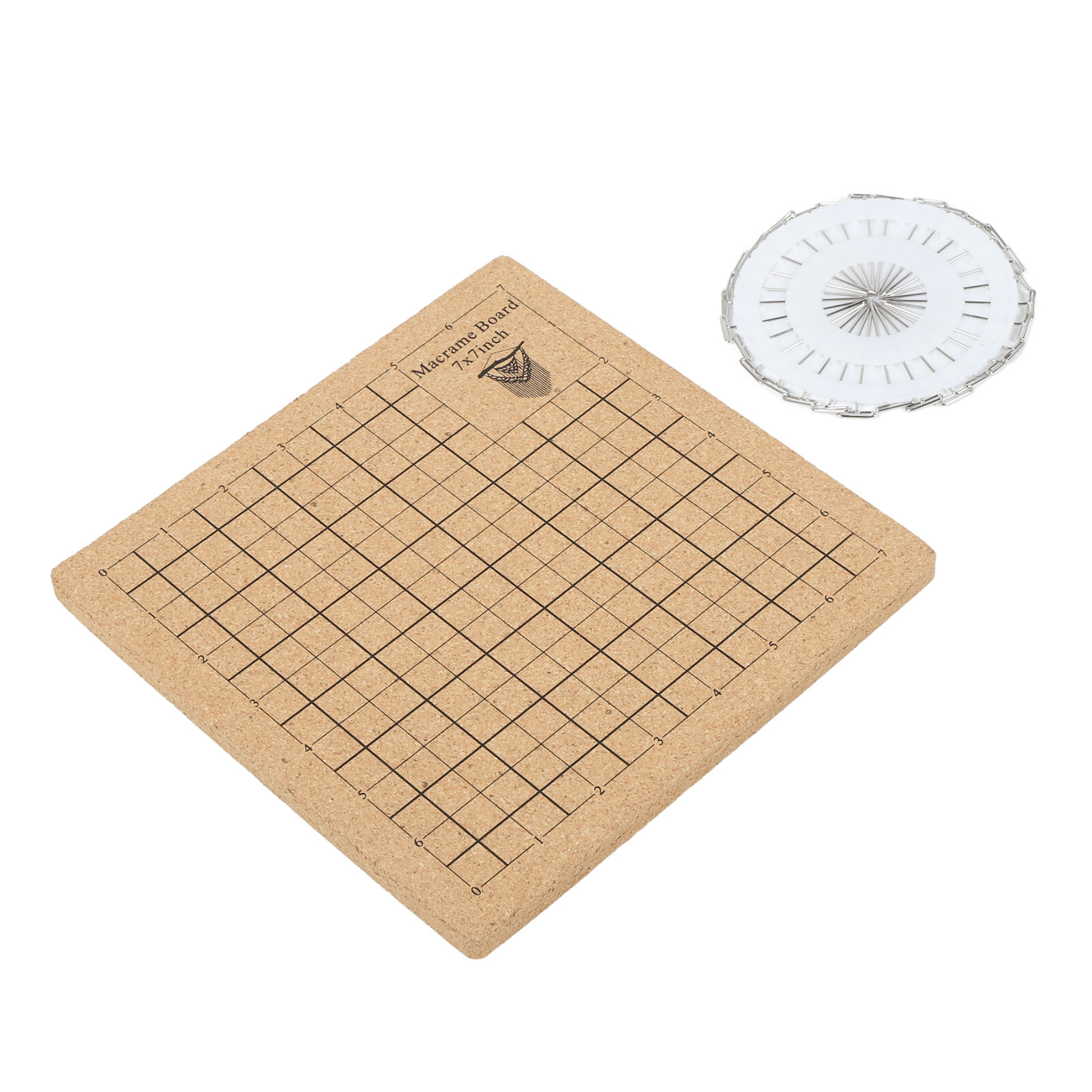 Доска для макраме, двухсторонняя доска для проектов макраме, сделай сам, сетка, доска для плетения с булавками для изготовления ювелирных изделий, дисплей для браслетов 7x7 дюймов