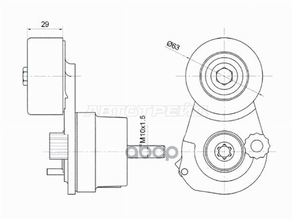 Натяжитель Chevrolet Aveo 02-15 / Cruze 01-15 Sat арт. ST-55563512