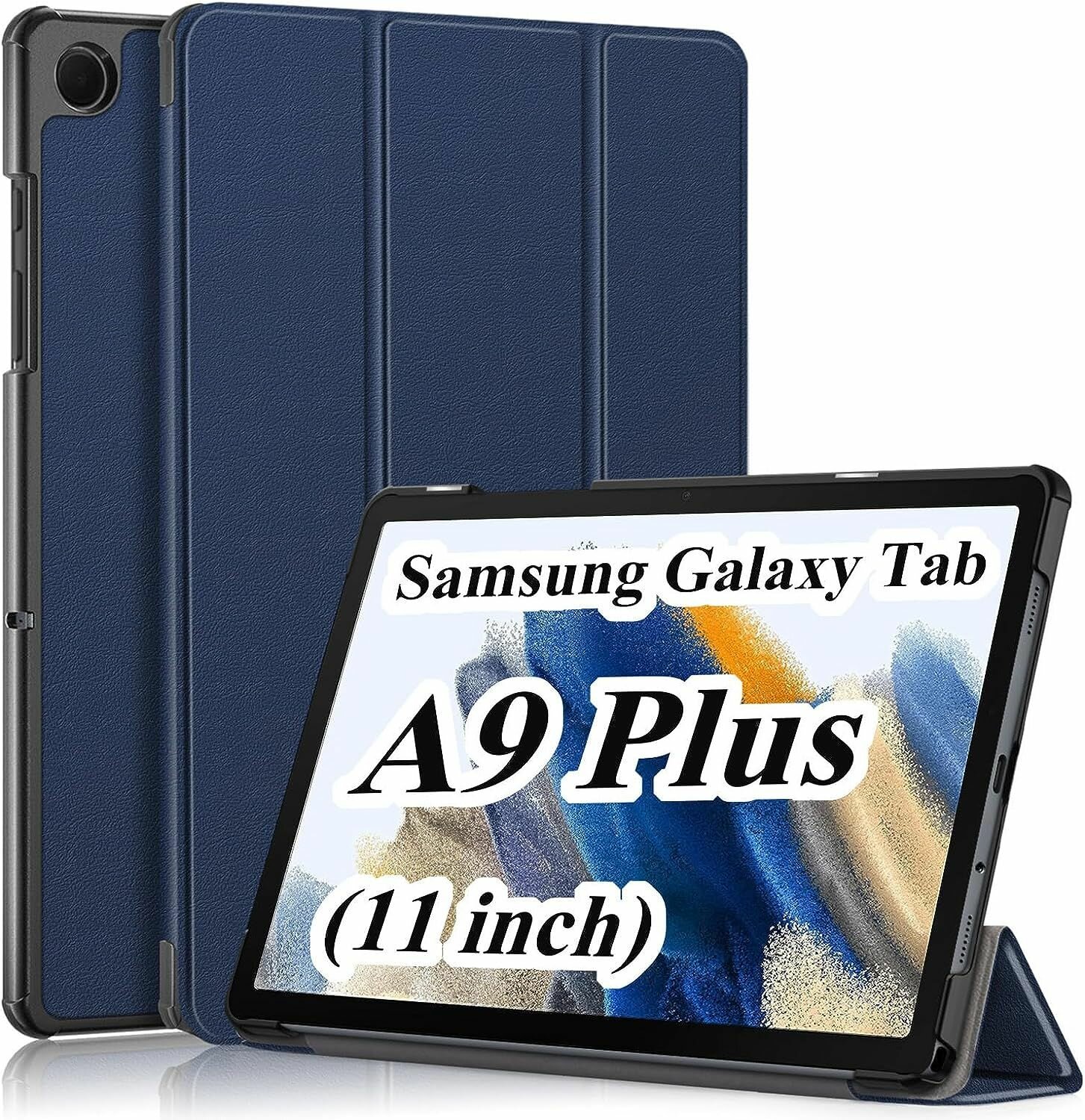 Ультратонкий чехол MyPads из искусственной кожи для Samsung Galaxy Tab A9 Plus, A9+ Tablet 11 дюймов 2023. Синий
