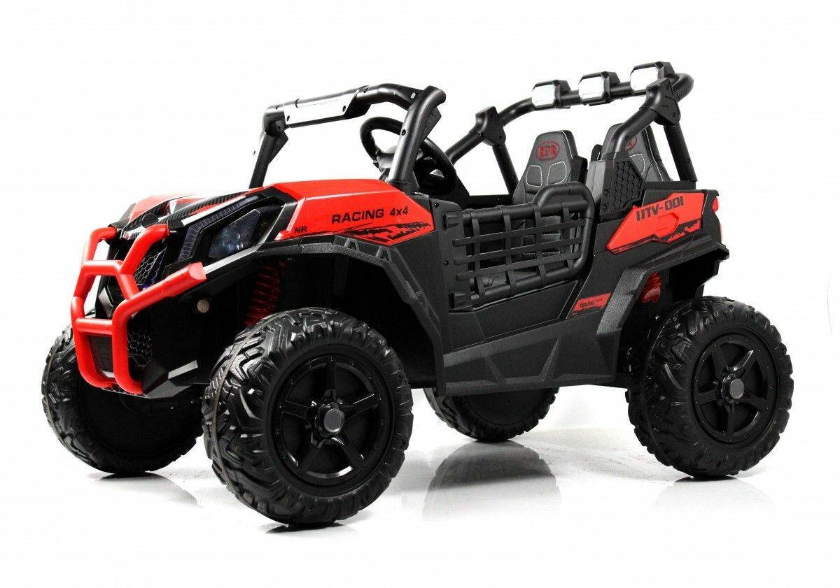 KidsRace Детский электромобиль RiverToys K777KK LUX двухместный с дистанционным управлением красный