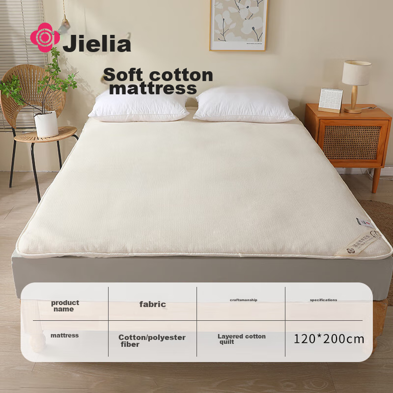 Grace Xinjiang Cotton Mattress Pad, Foldable Thick Soft Mat for Dormitory, 120*200cm
