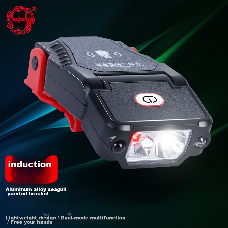 Xionghuosenjing Hat Brim Light, Rechargeable LED Ultra-Bright Clip-On Light, Night Fishing Headlamp, Bait Light K12