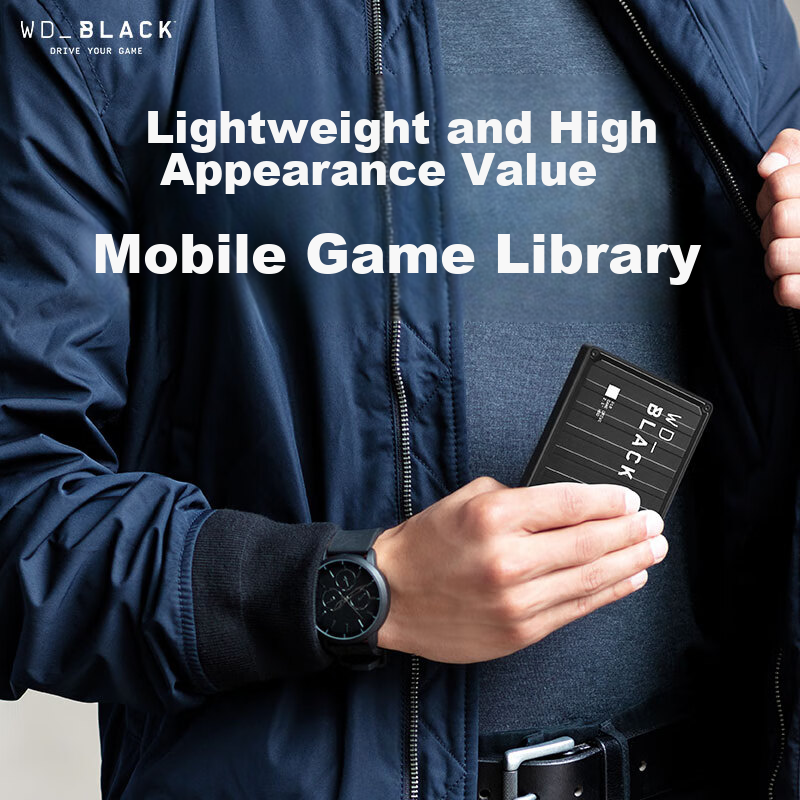 Western Digital (WD) 5TB Portable Hard Drive, 130MB/s High-Capacity Fast Portable P10 External Mechanical Hard Drive, Compatible with PS5, Gaming, Mobile Phones, Laptops, Mac, Storage Expansion