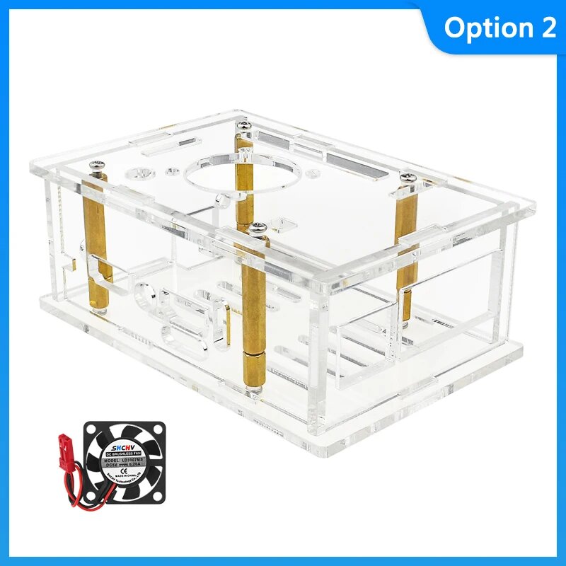 Акриловый корпус Orange Pi 5 Max, прозрачный корпус, активный пассивный охлаждающий кулер, алюминиевые радиаторы опционально для Orange Pi 5 Max