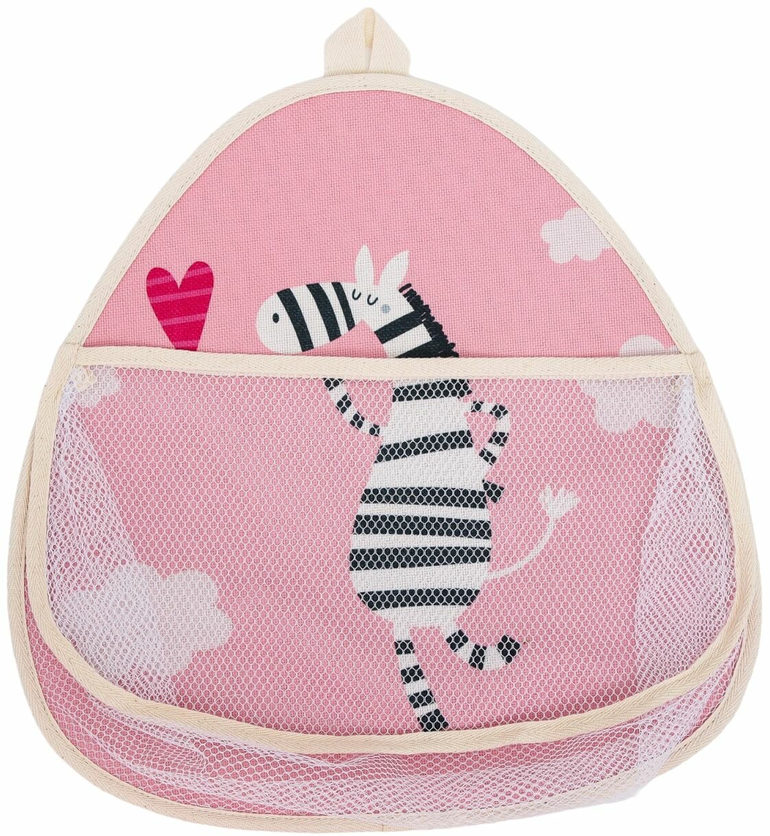 Сетка для хранения игрушек "Зебра", сумочка-органайзер с петелькой для детских принадлежностей в ванную и детскую комнату