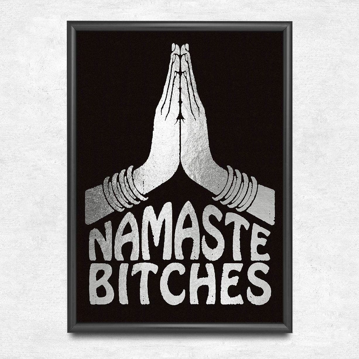 Постеры для интерьера. Постер с надписью. Плакат для кухни, гостиной, спальни, кабинета Намасте