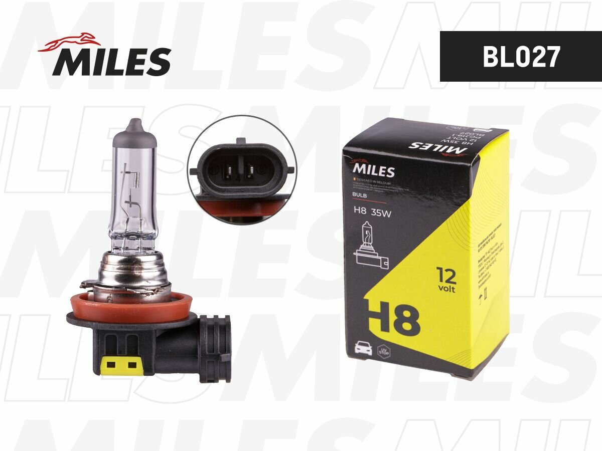 Автолампа H8 12V 35W PGJ19-1, для Форд Фокус 2, 3, 4, КИА Рио 3, Фольксваген Поло 5 арт BL027