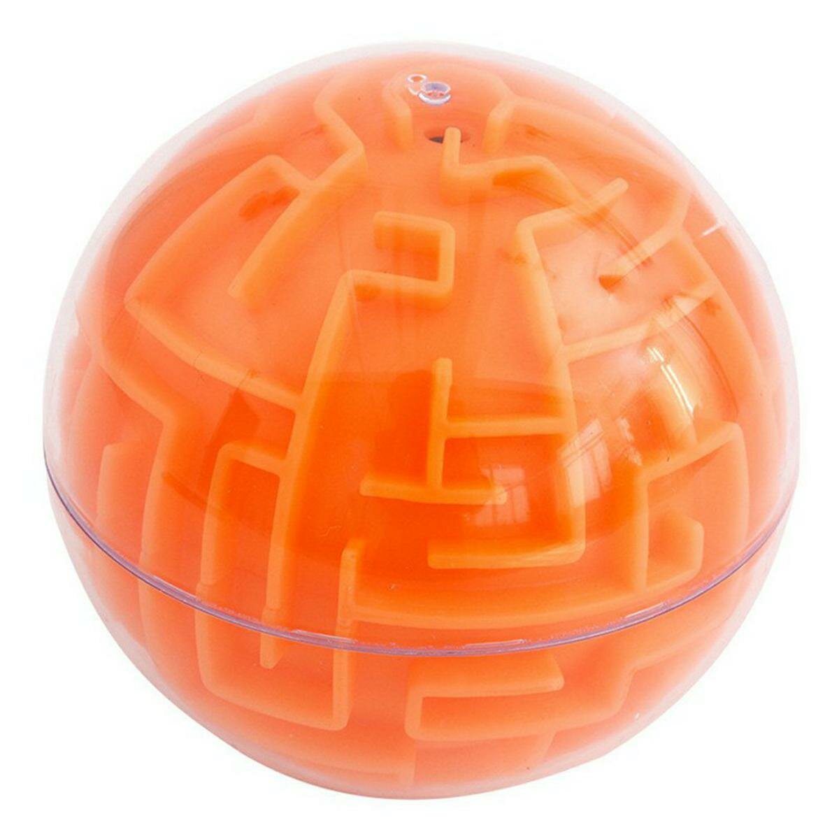 3D лабиринты головоломка игрушка прозрачная сфера ручная игра футляр коробка забавная игра мозг оранжевый