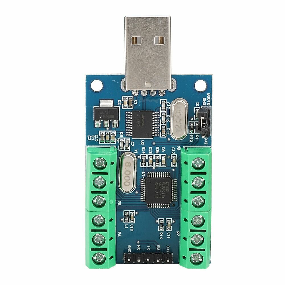 10-канальный 12-битный USB-модуль АЦП STM32 UART для высокоточного сбора и выборки данных