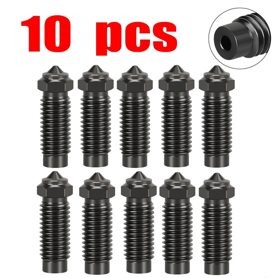 Насадки для Elegoo Neptune 4 Plus/Neptune 4 Max из закаленной стали 0.4mm, 10 (pcs)