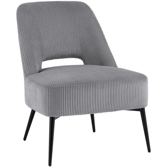 Кресло лаунж Stool Group Бостон велюр рельефный светло-серый (stУТ000039985)