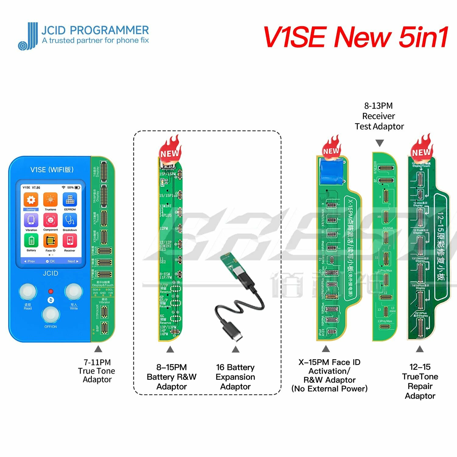 JC V1SE 5in1 программатор для iPhone 11-16
