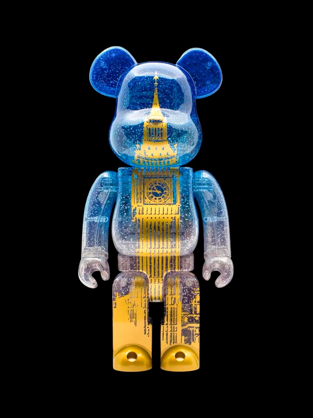 Коллекционная оригинальная фигура Bearbrick London Big Ben Tower 400% 100% / 28 см высота / ABS пластик / Medicom Toy