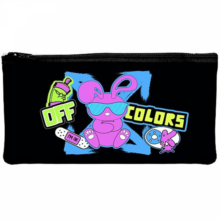 Пенал-косметичка 1 отделение плоский (Hatber) Off colors мягкий 205х110мм арт. NPk_63221