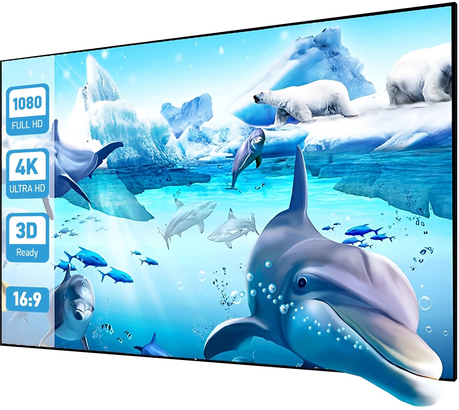 CS-PSALRE-224X127-MM / Экран Cactus Alr Expert CS-PSALRE-224X127-MM магнитное крепление, 224х127 см