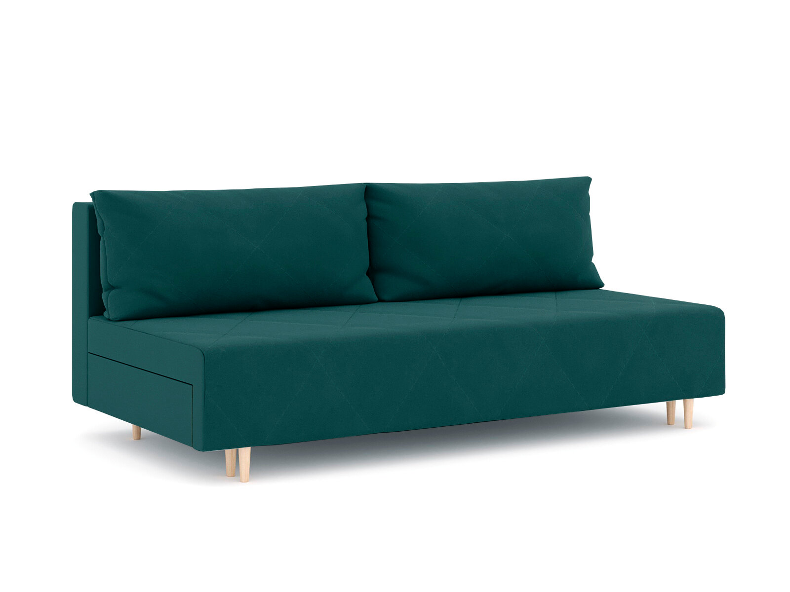 Диван прямой Милли без локтей, Изумруд