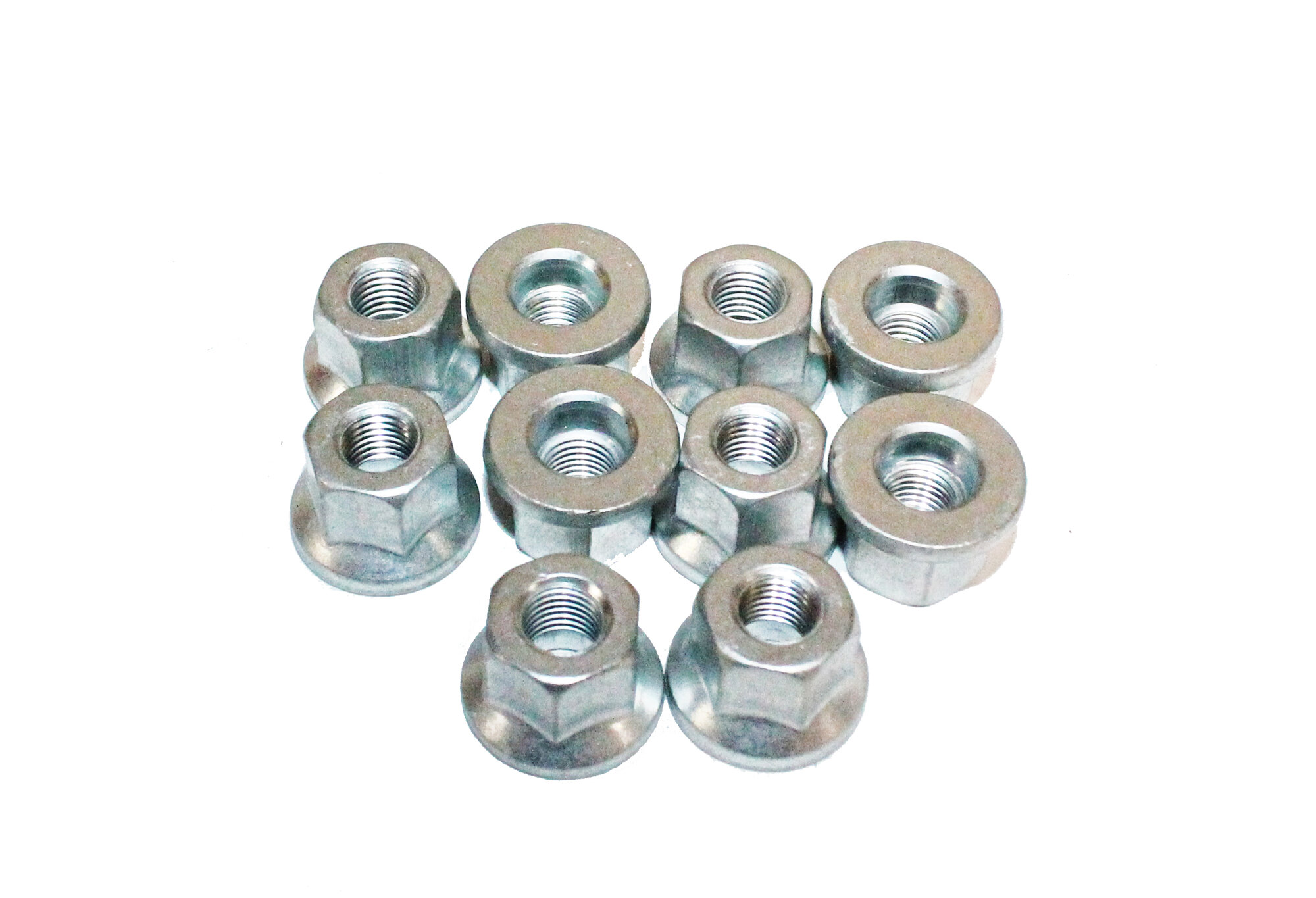 Гайка М10х1,25 БелЗАН ВАЗ-1118 крепл. опоры двигателя (с фланцем), 10 шт