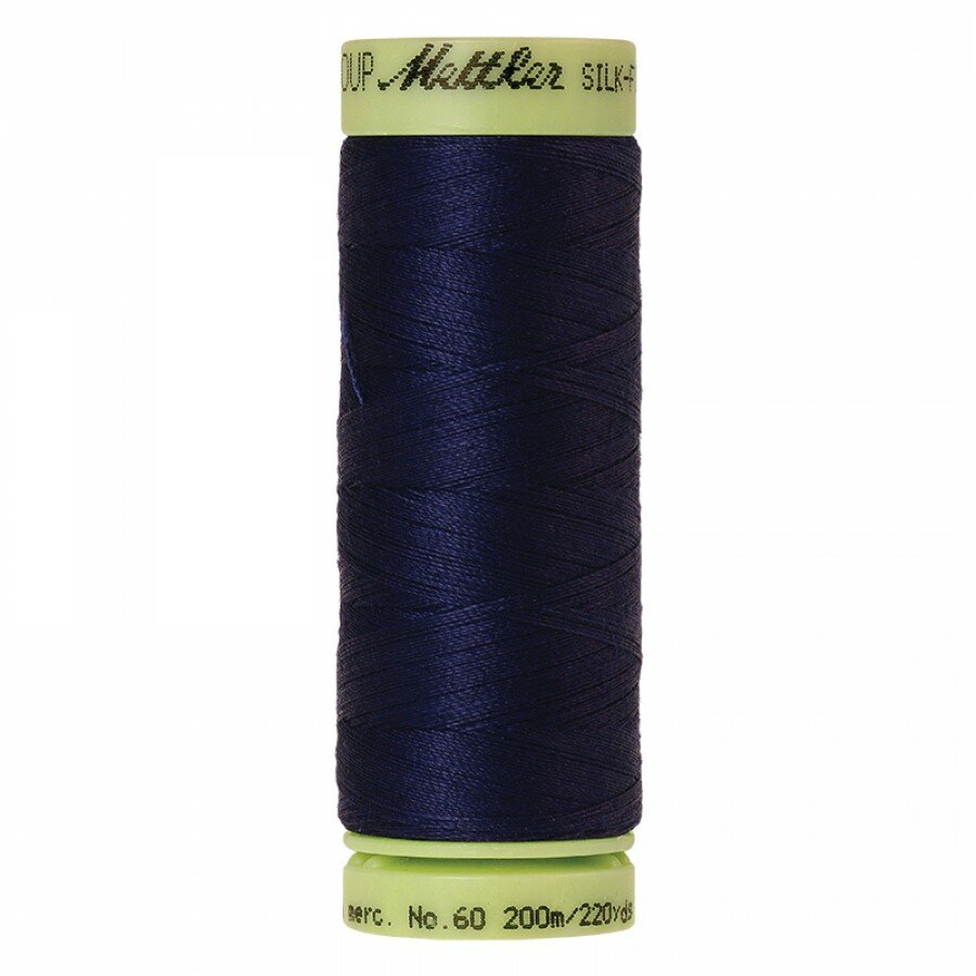 Нить для машинного квилтинга SILK-FINISH COTTON 60, 200 м 0016 Dark Indigo