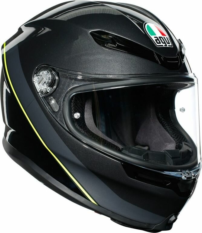 Шлем AGV K-6 MULTI Minimal Gunmetal/Black/Yellow-Fluo S