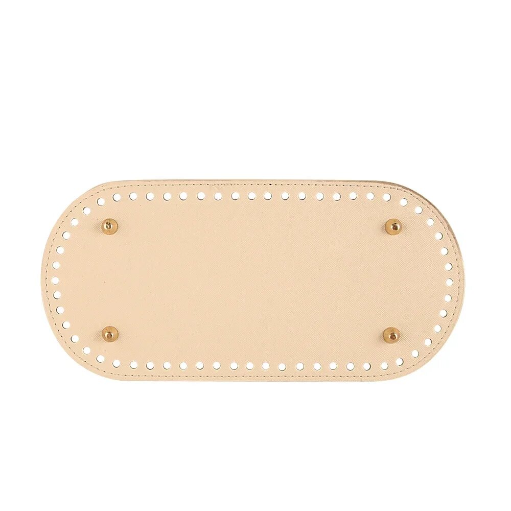 Овальное дно сумки 18x5 см, фурнитура для багажа, аксессуар, изготовление сумок своими руками из натуральной кожи, основа для рукоделия, крючок для вязания крючком Бежевый, Beige