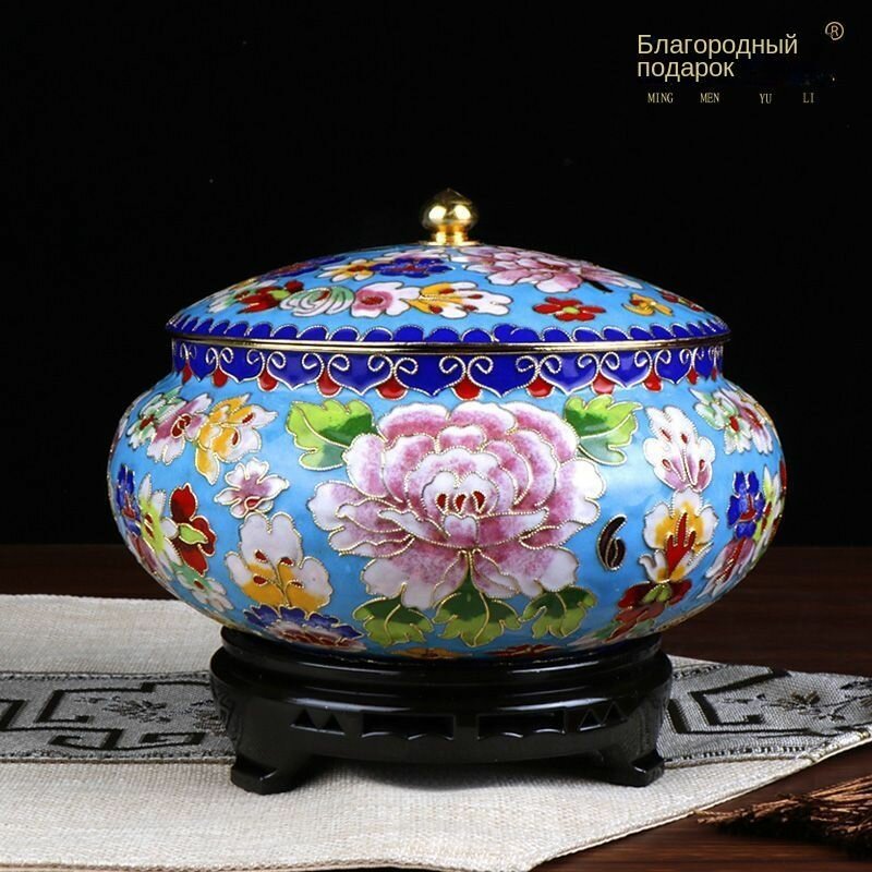 Эмалированная шкатулка для драгоценностей ручной работы