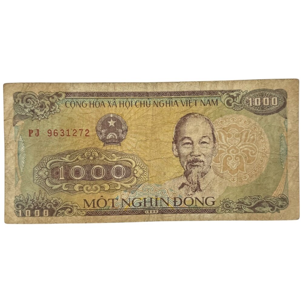Вьетнам 1000 донгов 1988 г. (Серия PJ)