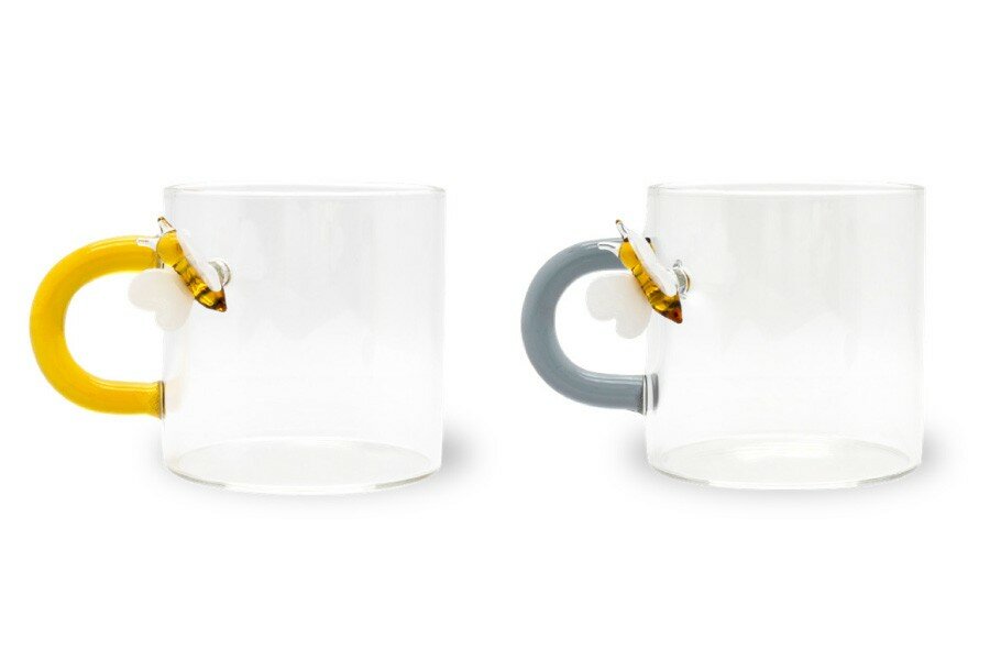 Кружка кофейная, 130 мл, 2 шт, стекло Б, Пчелки, Monterey (WD Lifestyle)