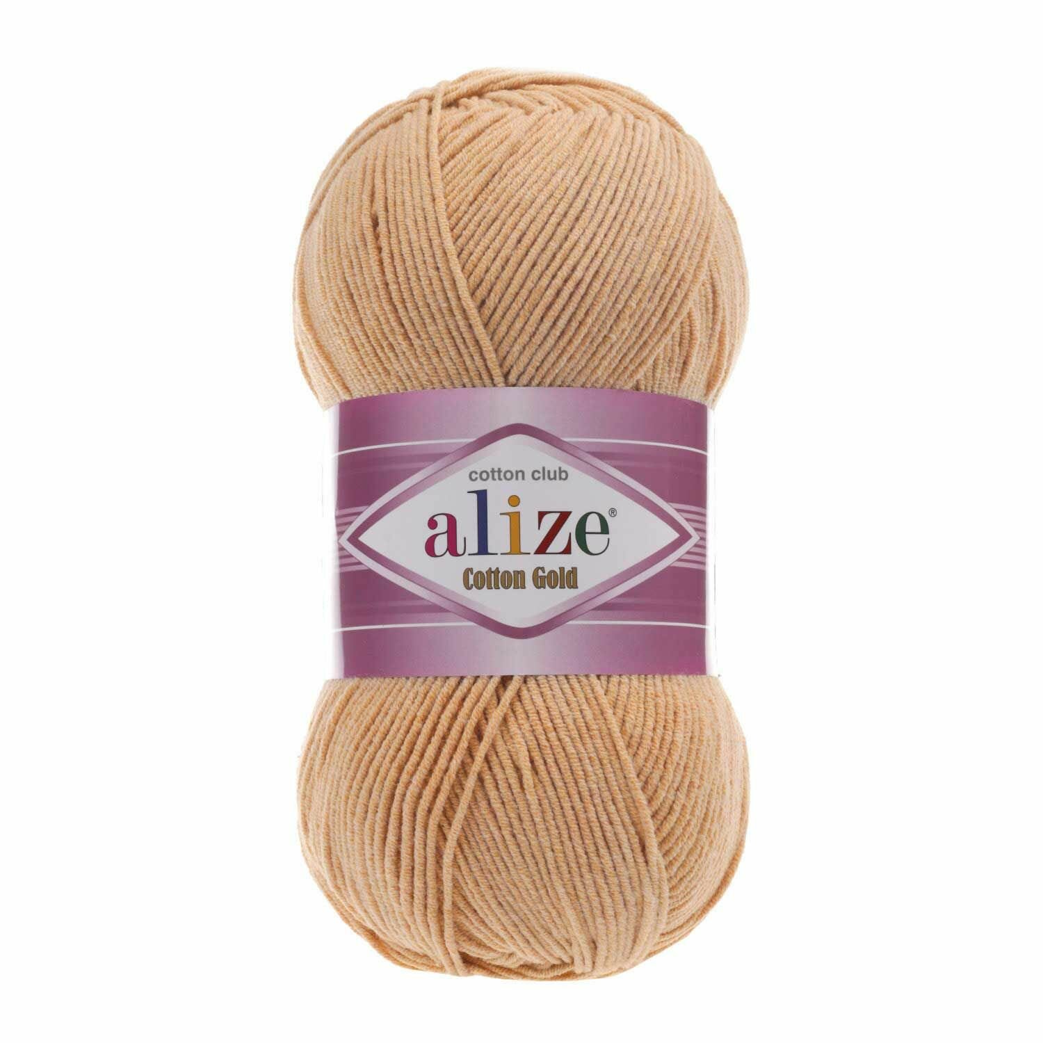 Пряжа Alize Cotton Gold 446 светлая карамель (100г/330м, упаковка 5 мотков)