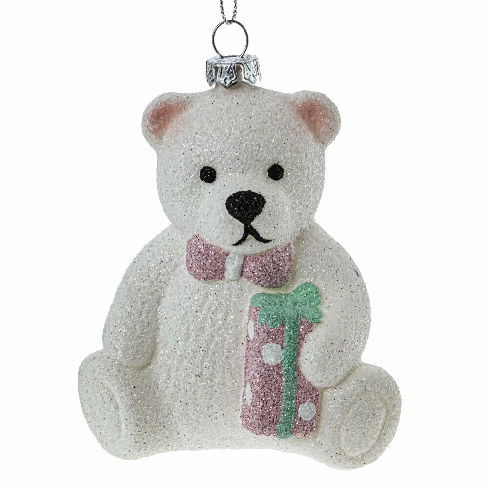 Елочная игрушка Медвежонок, 8,6х7х9,8 см KSM-934569