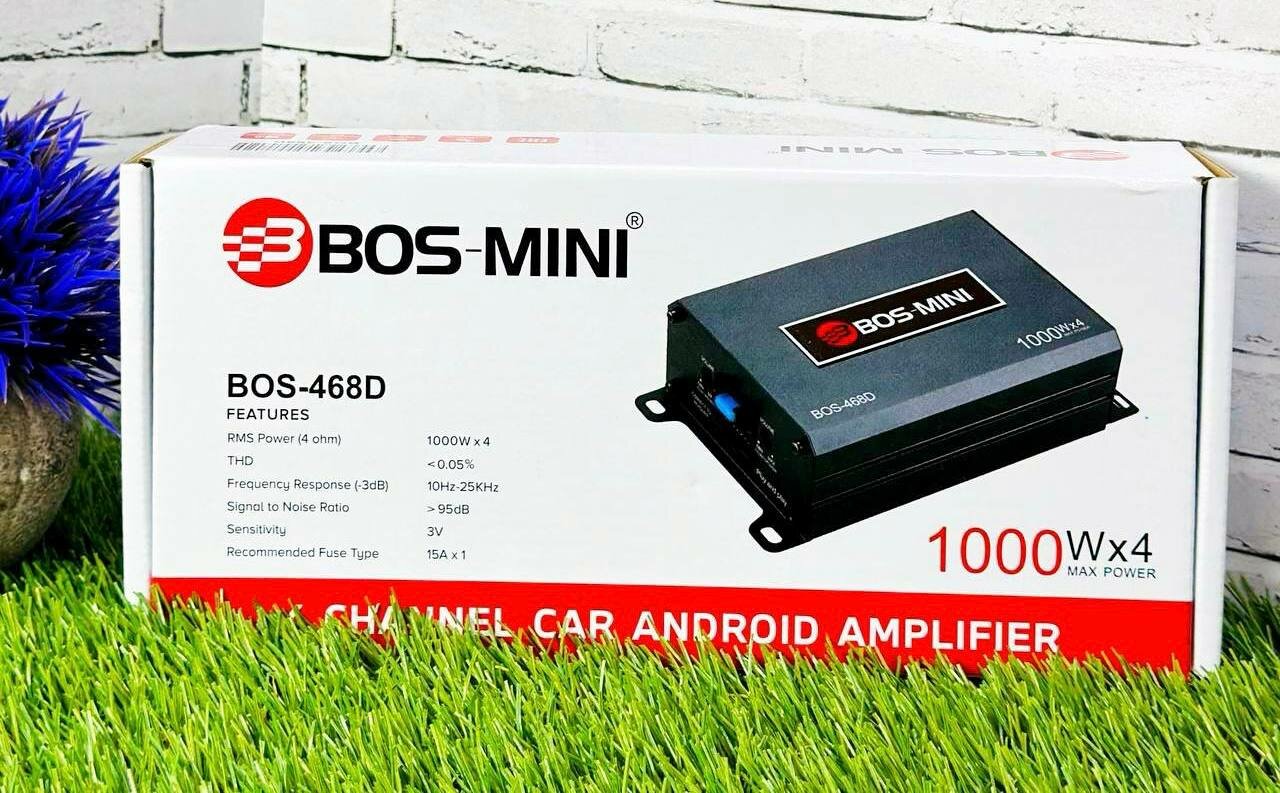 Усилитель BOS-MINI для андроид автомагнитол, мощностью в 1000 Ватт