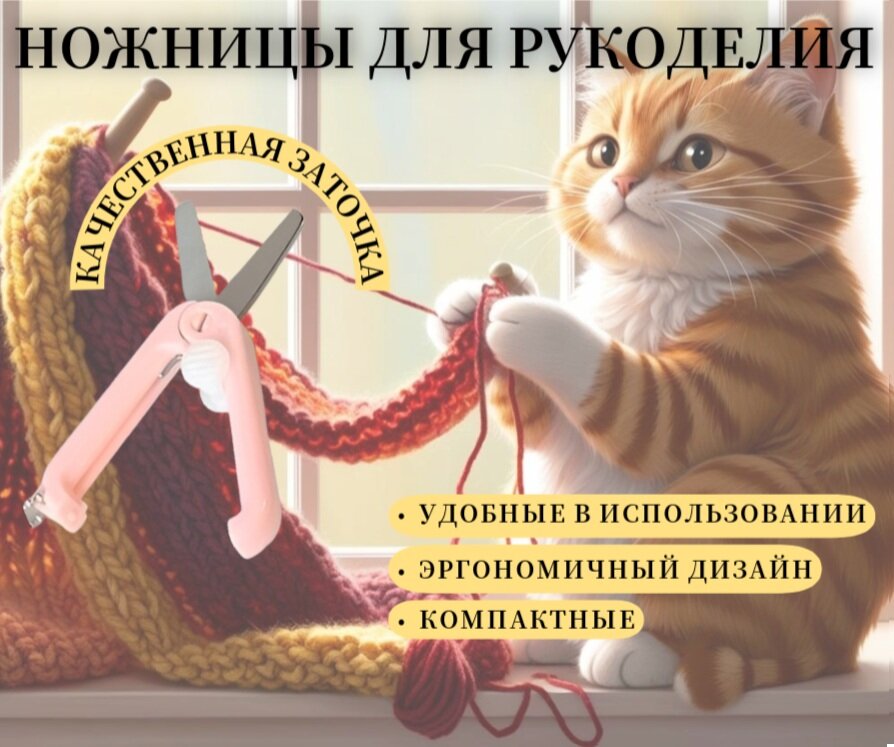 Складные компактные ножницы для рукоделия, путешествий, розовые