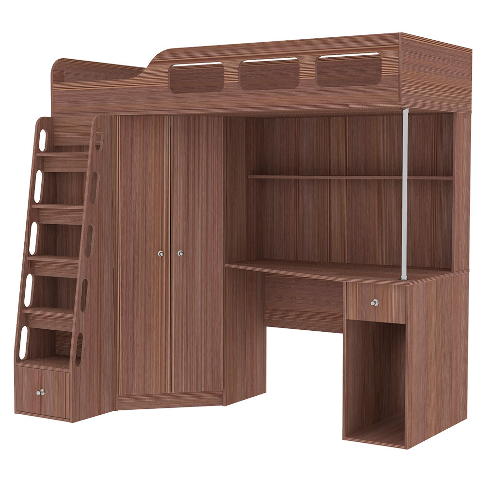 Астра-7 кровать чердак Бодего Темный Бодего Темный